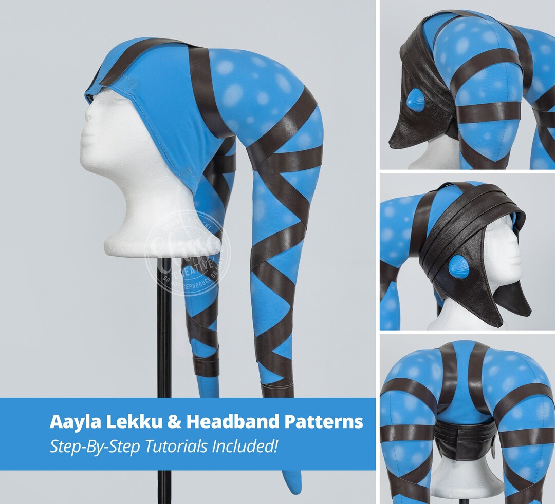 Aayla Secura Inspired Lekku & Headband Pattern BUNDLE - Etsy
