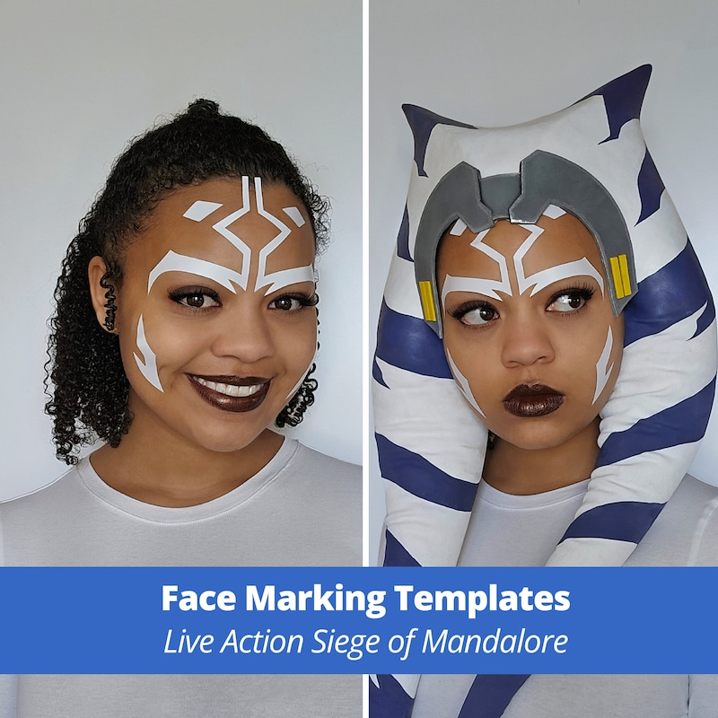 Ahsoka Face Stencil - Etsy