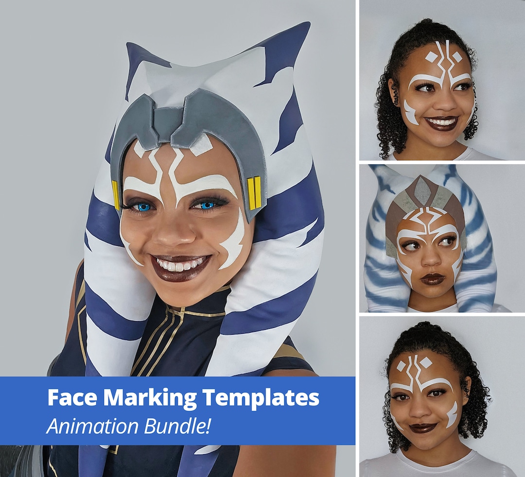 Ahsoka Tano Face Marking Templates COMPLETE ANIMATION BUNDLE - Etsy
