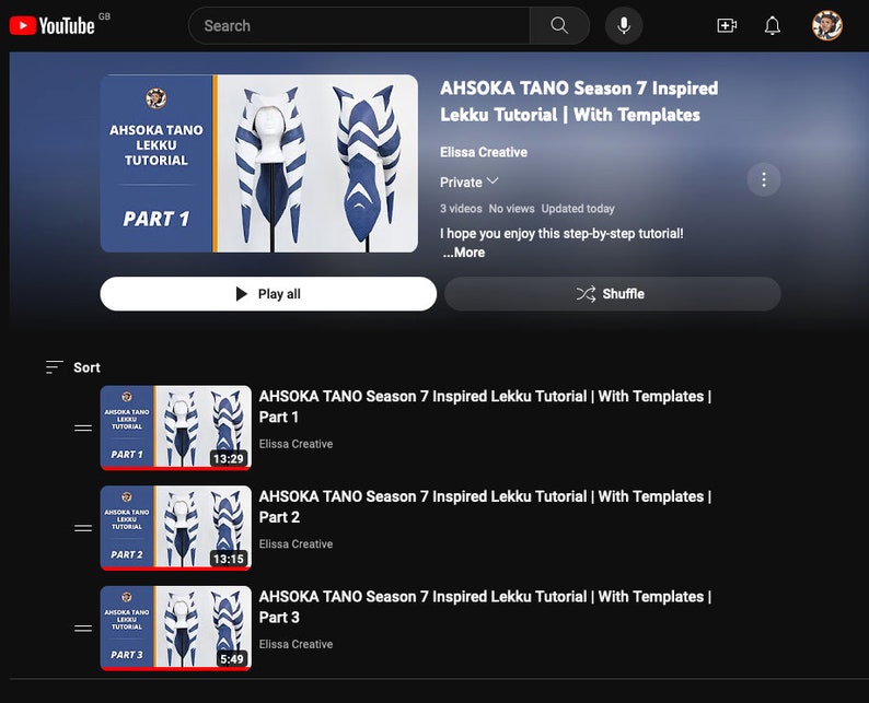 Ahsoka S7 Inspired Lekku Digital Templates | Includes Exclusive Step-by ...