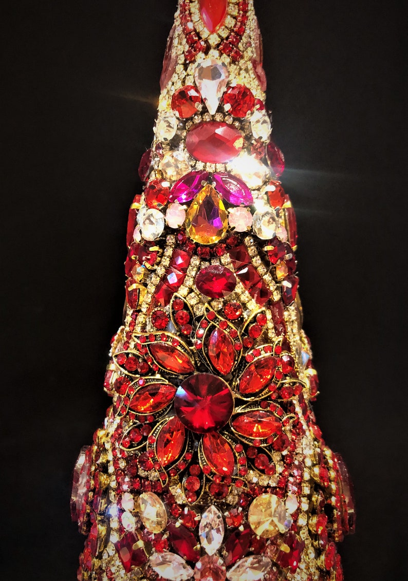 Large CHRISTMAS Tree JEWELED CHRISTMAS Tree Christmas Gift - Etsy