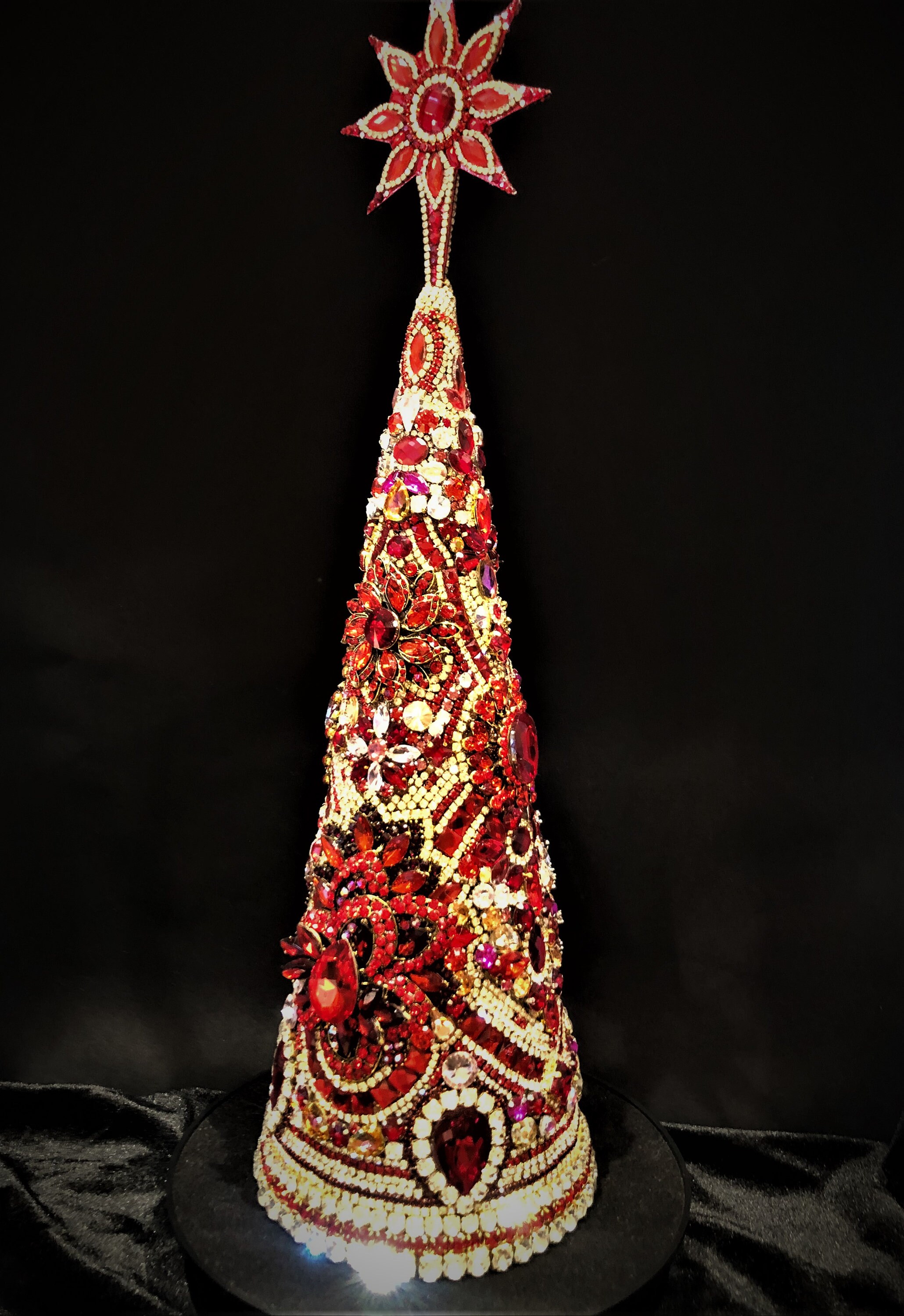 Large CHRISTMAS Tree , JEWELED CHRISTMAS Tree, Christmas Gift , Holiday ...