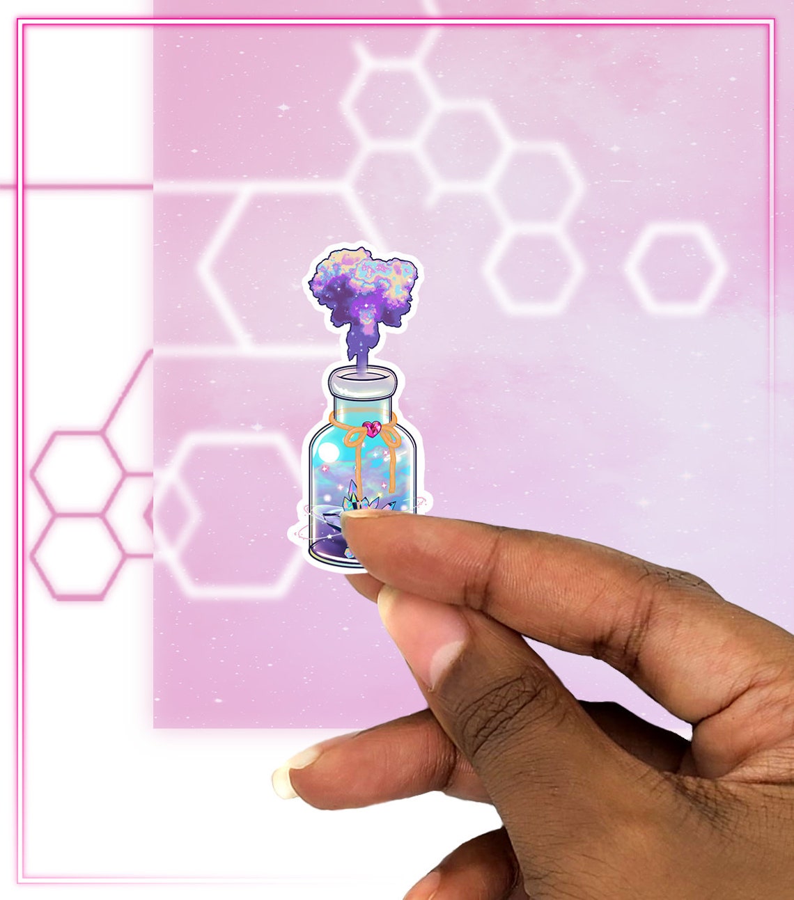 Crystal Jar Sticker - Clear - Etsy