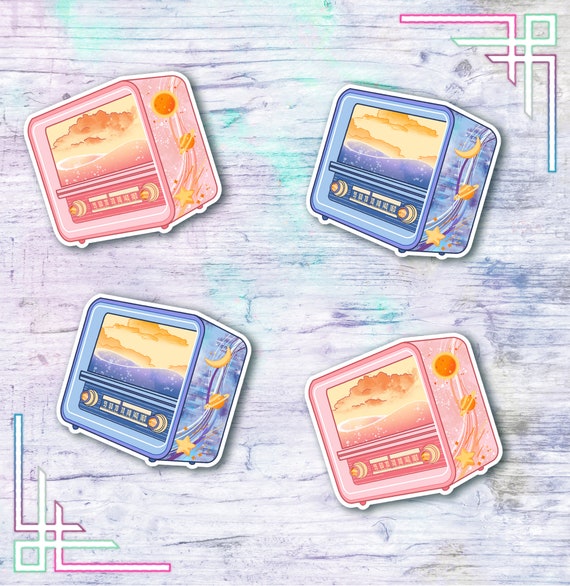 Retro Radio Space Sticker | Etsy