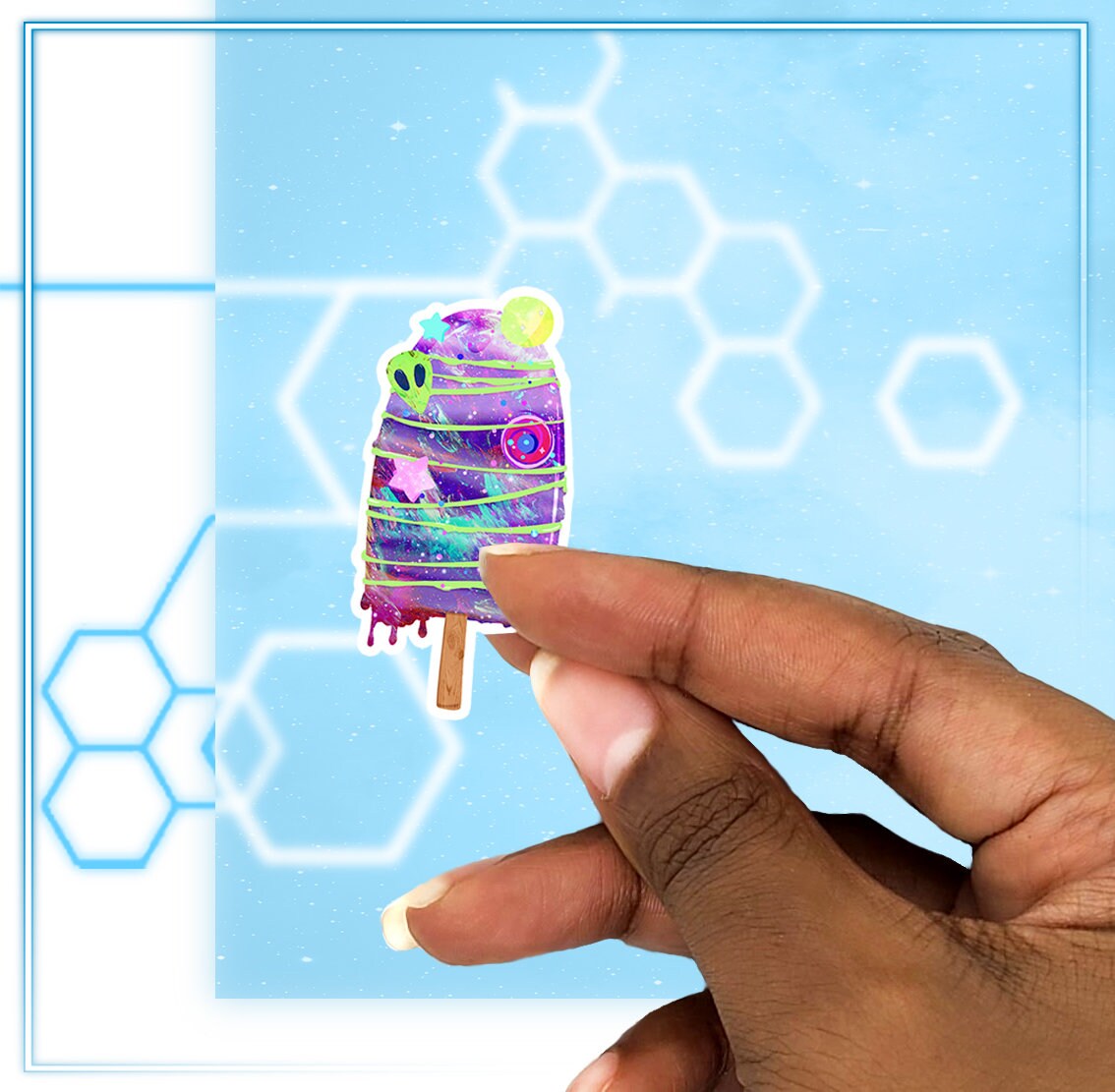Space Popsicles Holographic Sticker Pack - Etsy