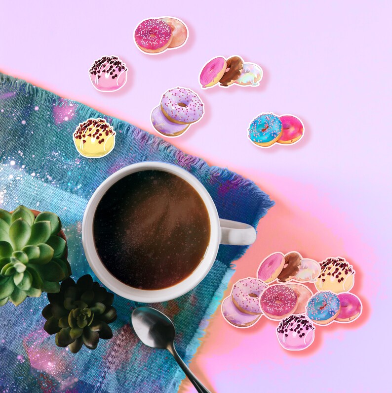 Doughnut Sticker Pack - Etsy