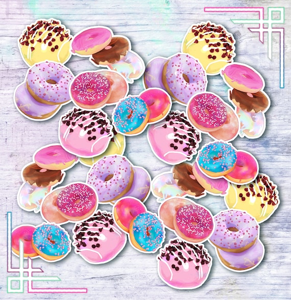 Doughnut Sticker Pack | Etsy