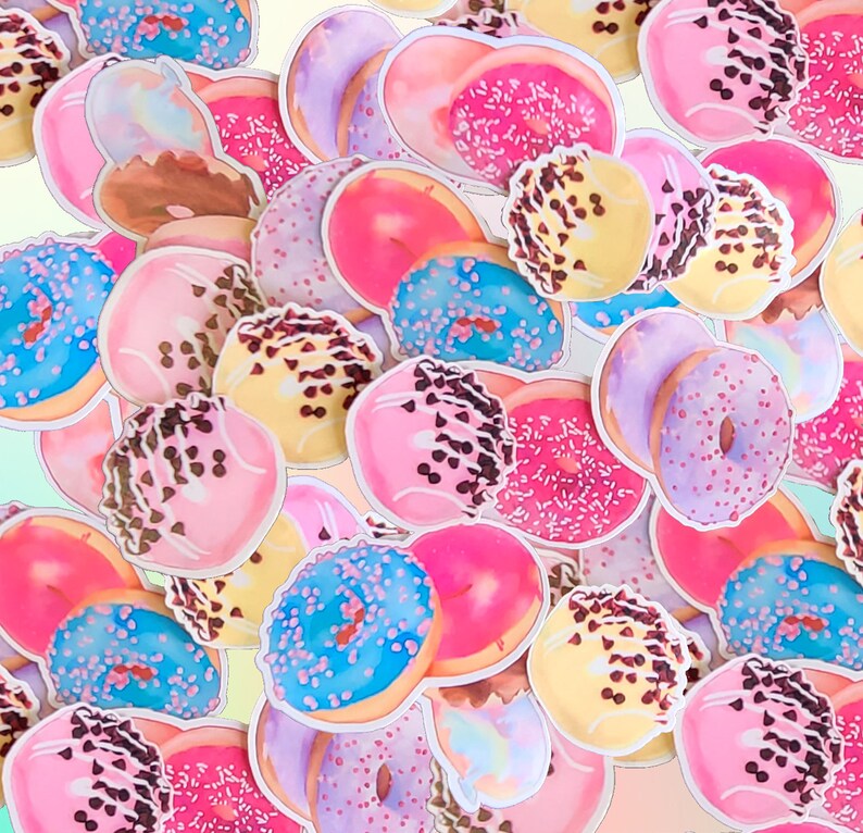 Doughnut Sticker Pack - Etsy