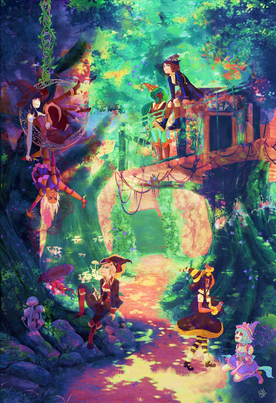 Glitter Witch Forest Print | Flair Witch Project - Etsy