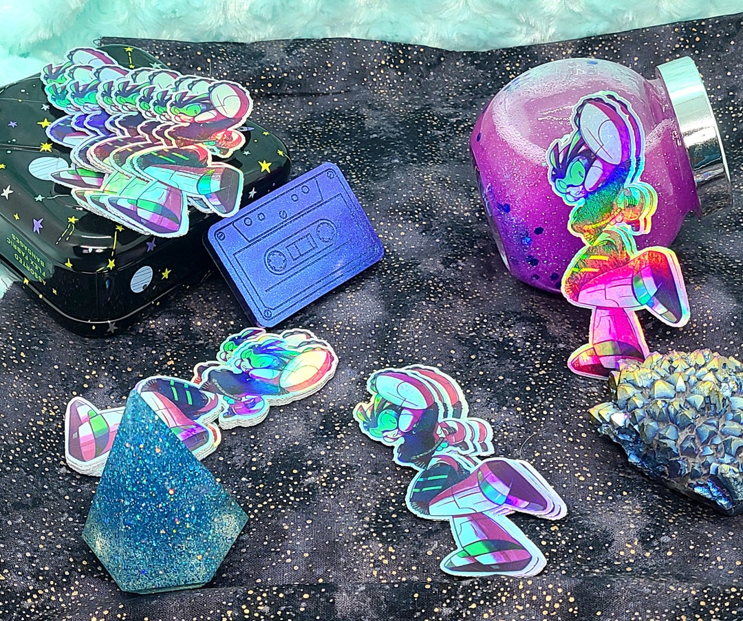 Wave Suit Luna Sticker | Holographic - Etsy