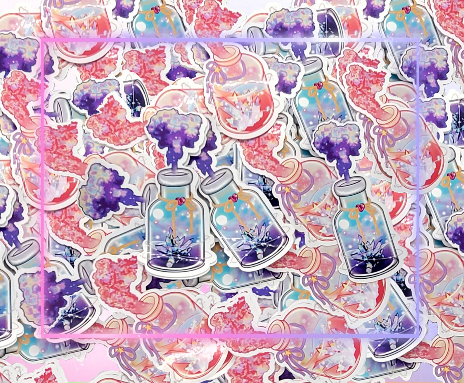 Crystal Jar Sticker - Clear - Etsy