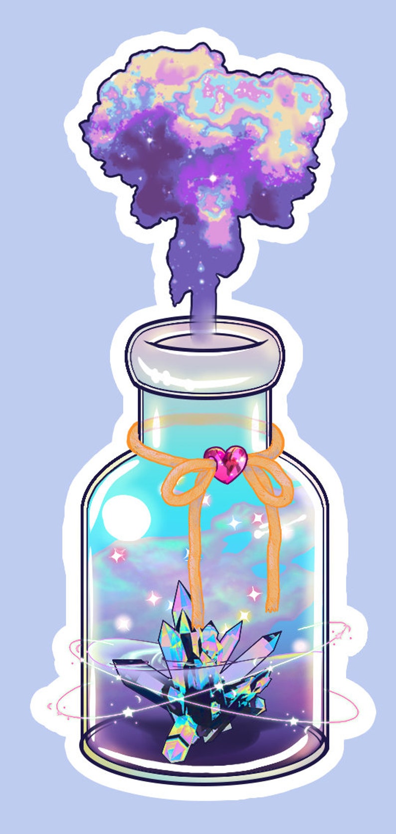 Crystal Jar Sticker - Clear - Etsy