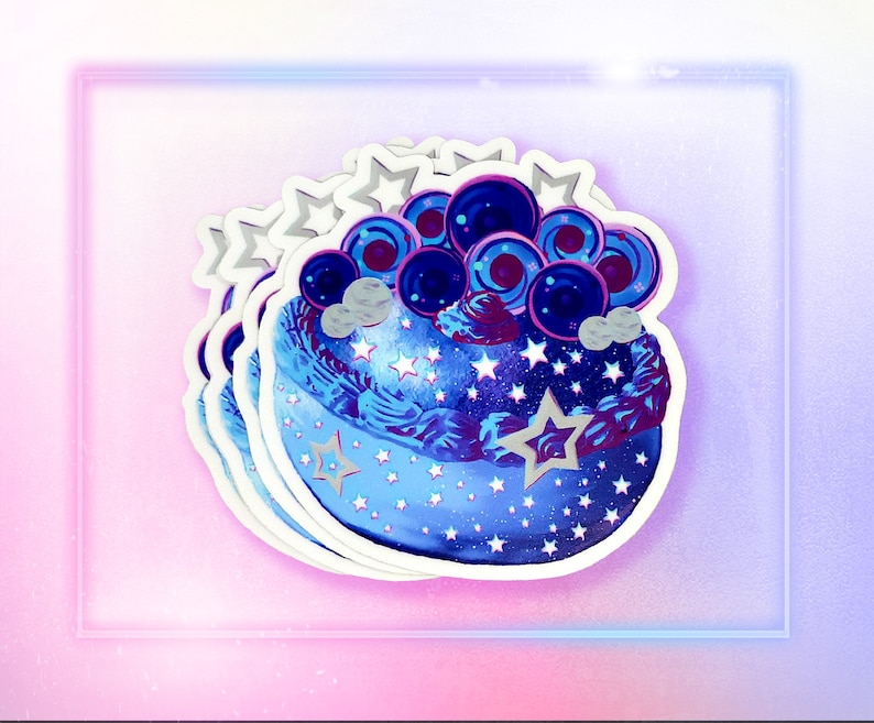 Space Cake Sticker - Etsy