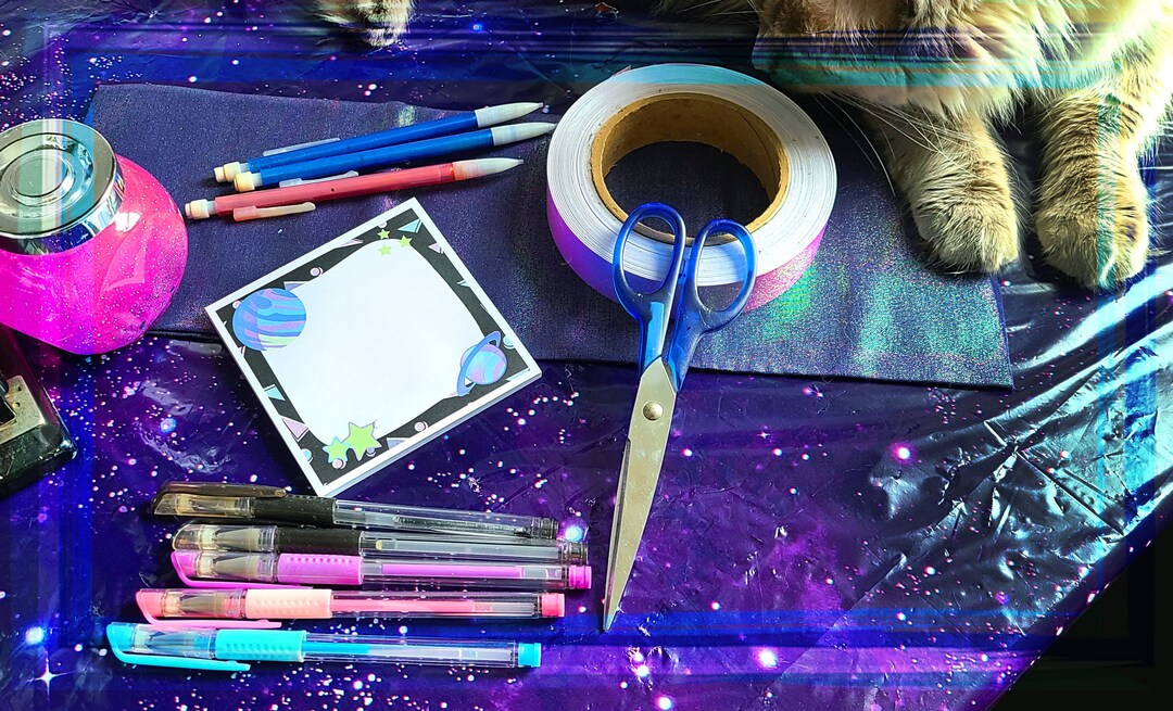 CLEARANCE | 80s Space Sticky Pad | Read Description! - Etsy