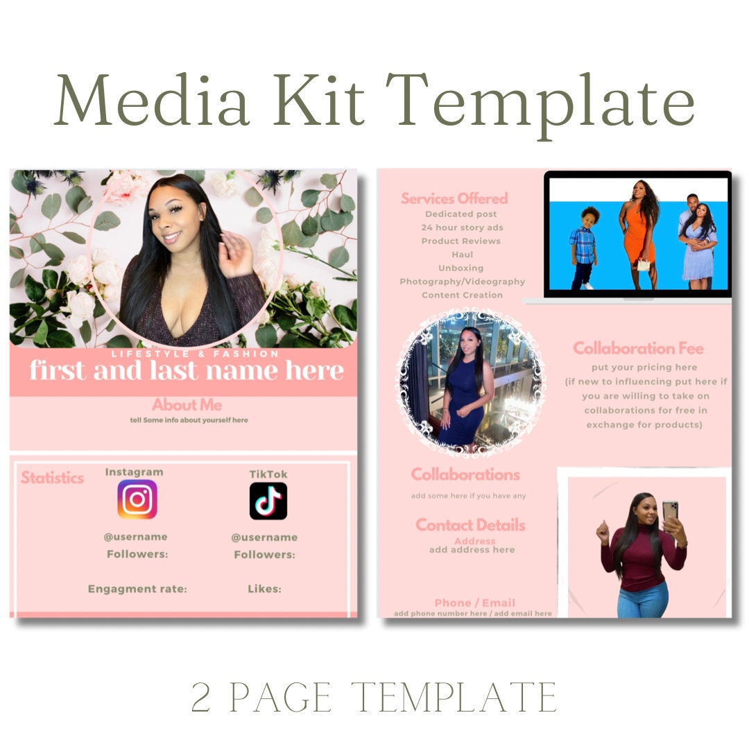 Media Kit Template - Etsy