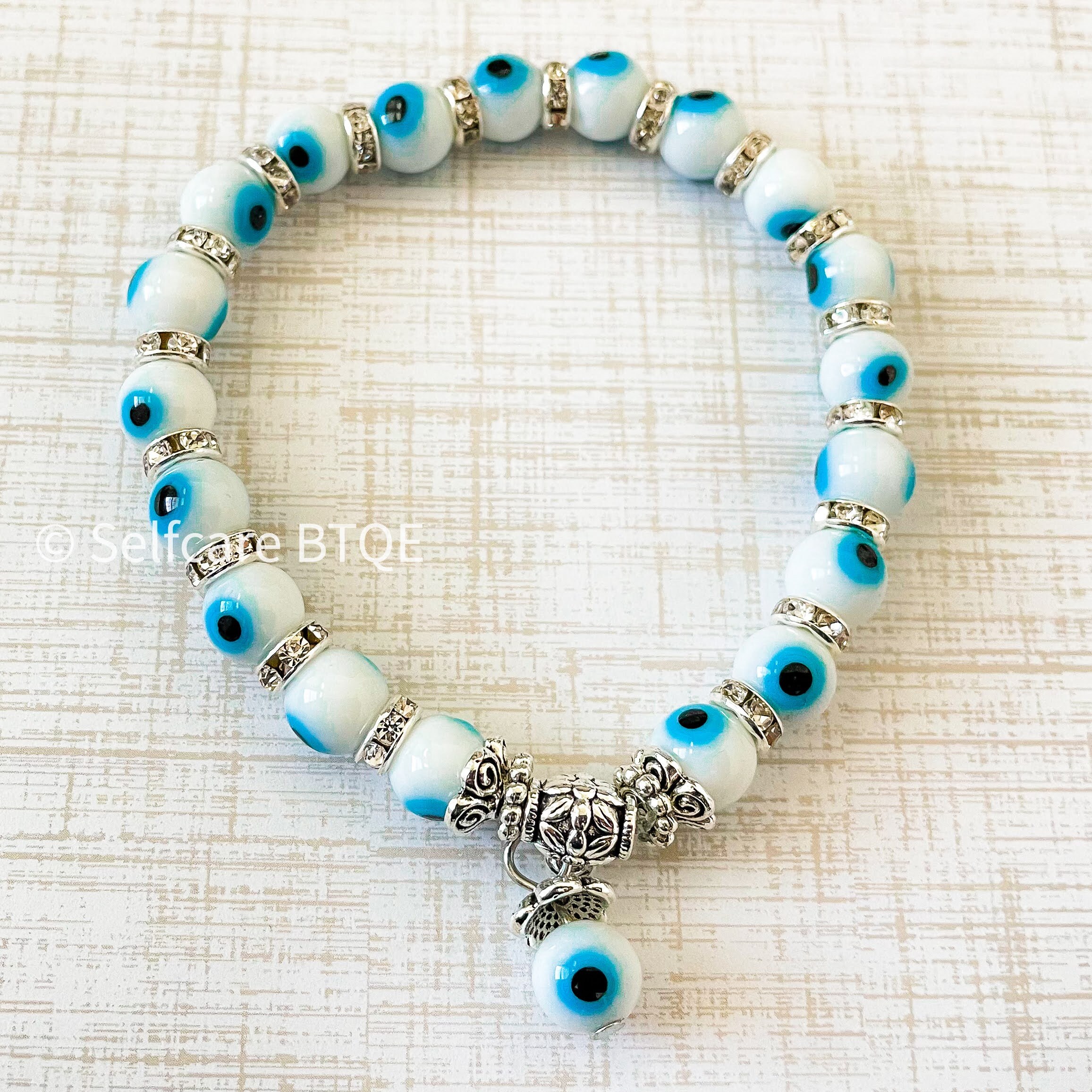 Evil Eye Bracelet White Evil Eye Mal De Ojo Ojo Bracelet - Etsy