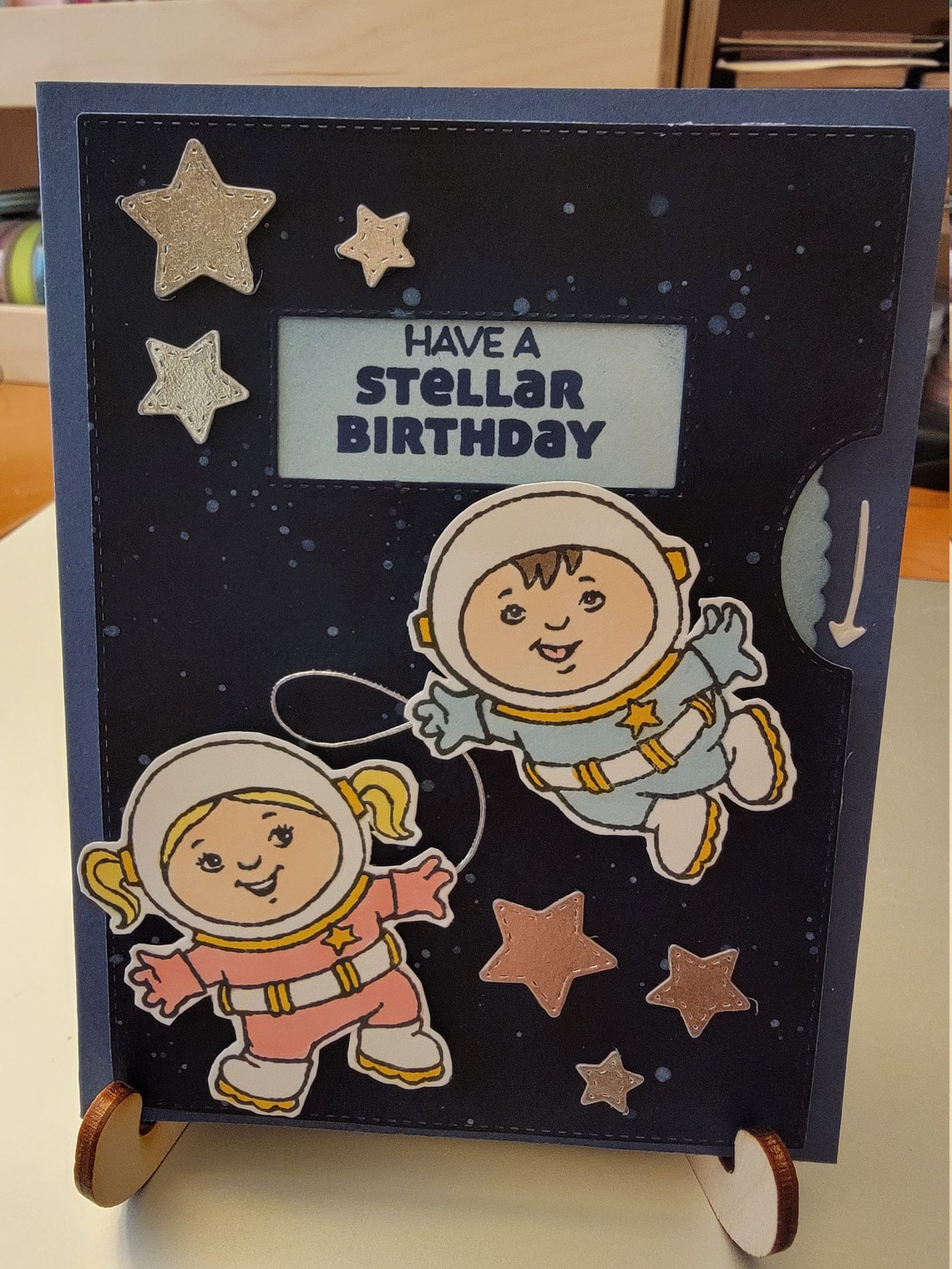 Outer Space Spinner Birthday Card for Kids - Etsy