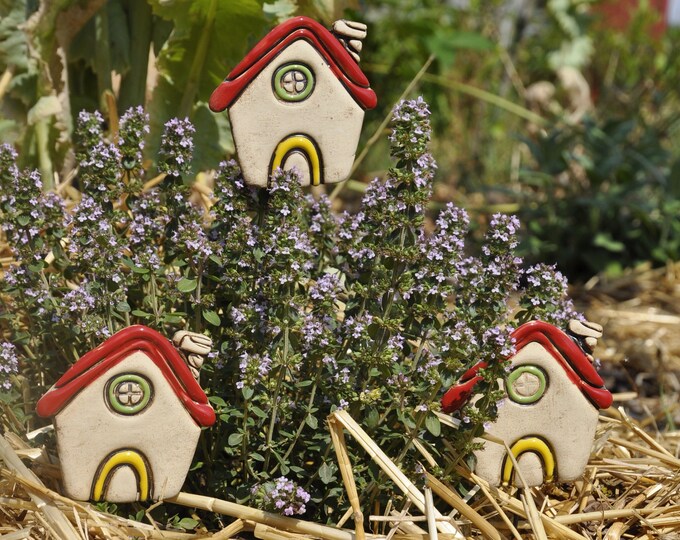 Colorful Flower Houses - Etsy