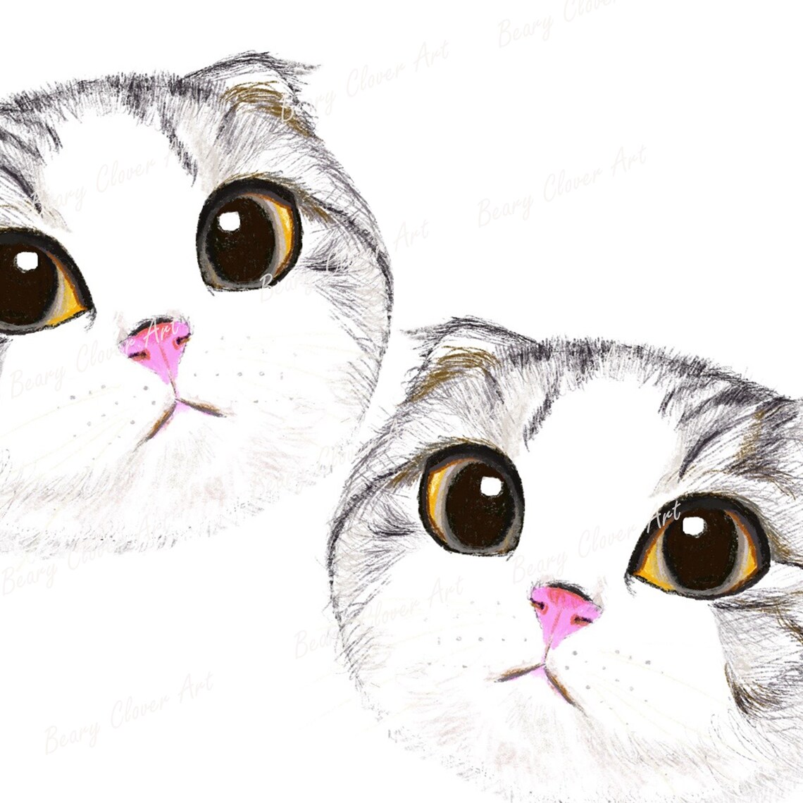 Digital Cat Print, Cute Cat Print, Kitten Print, Animal Prints, Hipster ...