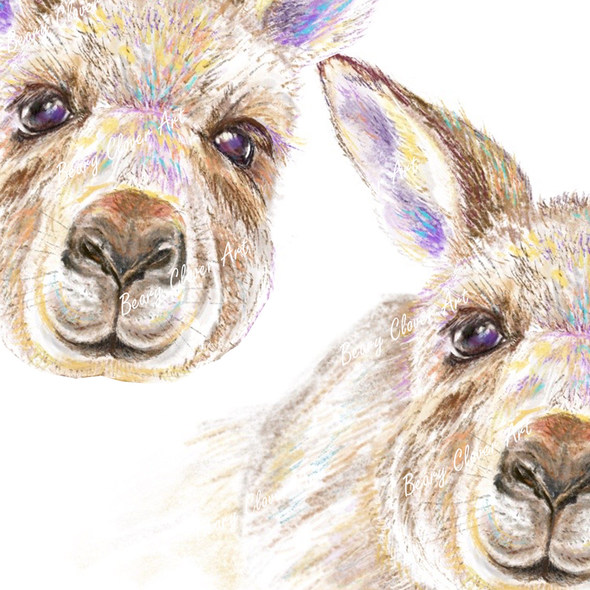 Digital Kangaroo Print, Kangaroo Wall Art, Kangaroo Decor Wall ...