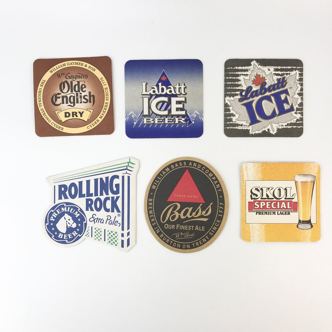 Beer Coasters Assorted Cork Set of 6 - Etsy