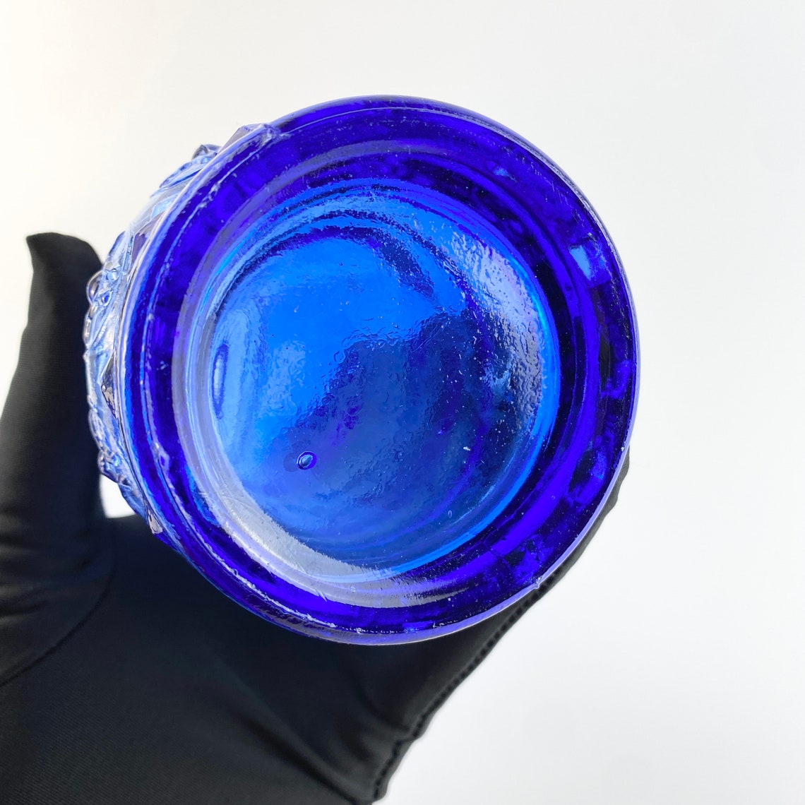 Vintage Cobalt Blue Glass Wine Bottle Blue Glass Blue Glass | Etsy