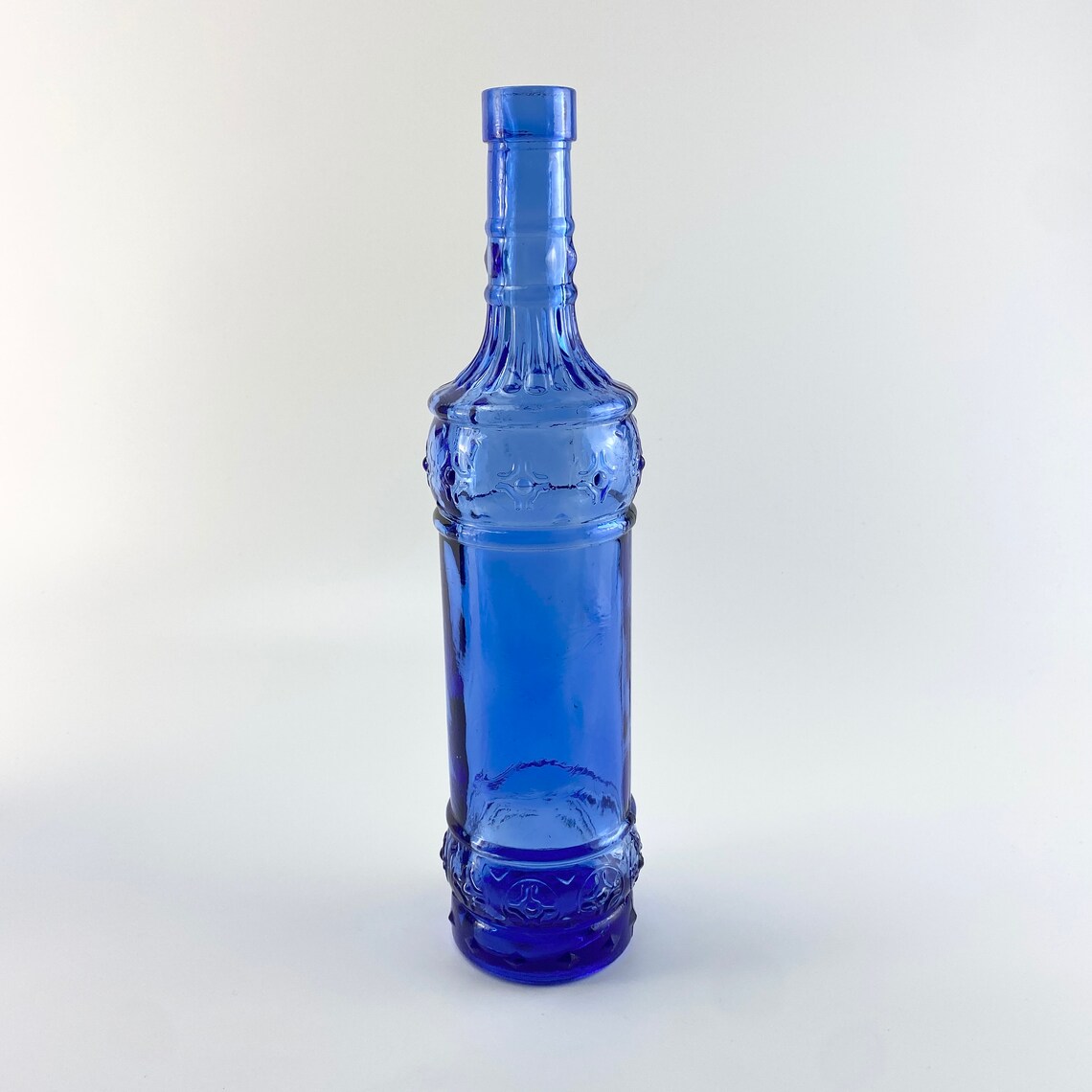 Vintage Cobalt Blue Glass Wine Bottle Blue Glass Blue Glass | Etsy