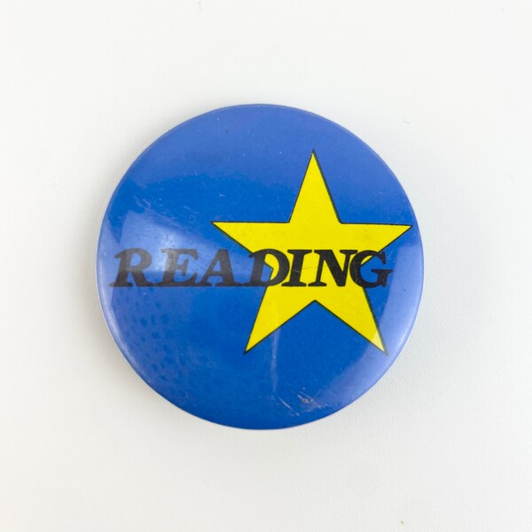 Reading Button - Etsy
