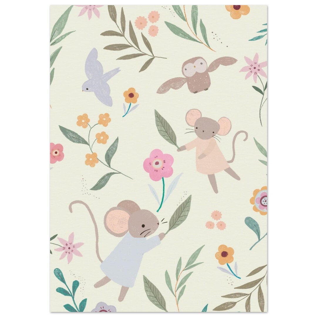 A4 Little Mice Children’s Wall Art, Museum-quality Matte Paper Poster ...