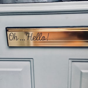 Oh... Hello Letterbox Vinyl Decal - Etsy UK