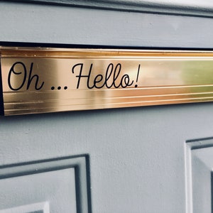 Oh... Hello Letterbox Vinyl Decal - Etsy UK
