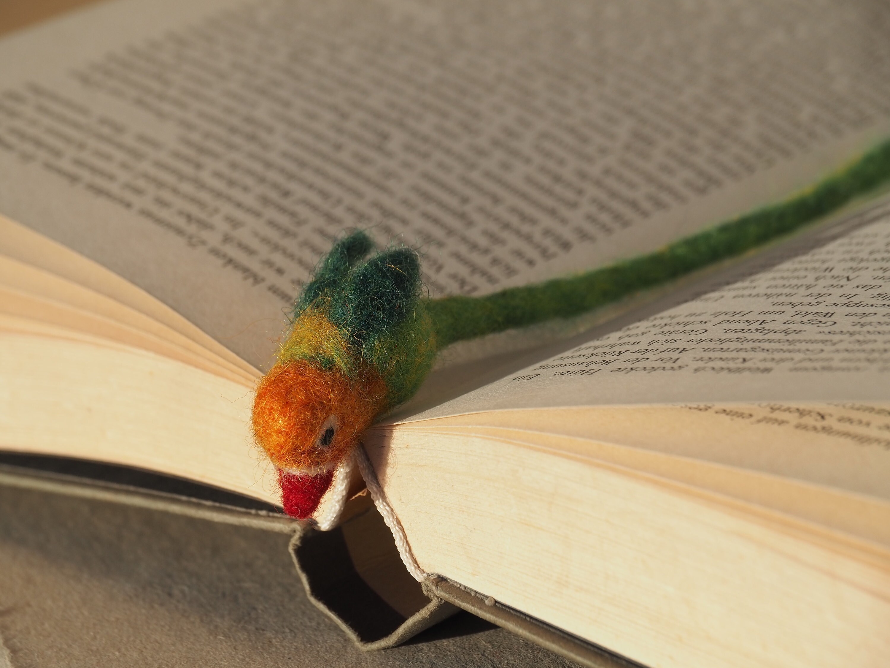 Parrot Bird Bookmark Handmade in Italy Made of Felted Wool - Etsy