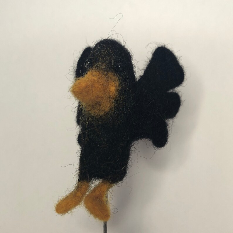 Raven Finger Puppet for Children and Adults to Play Teach and - Etsy