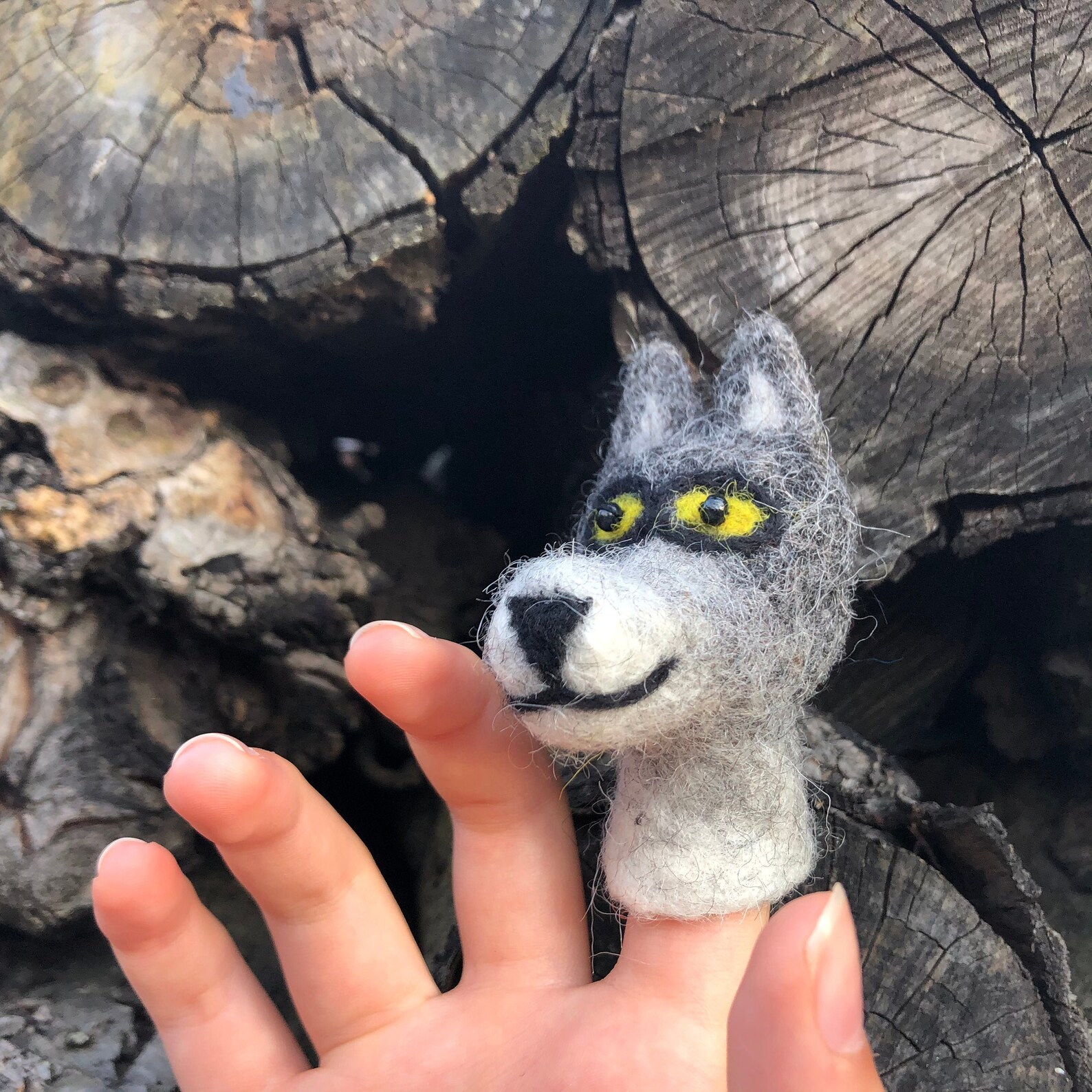 Wolf Finger Puppet for Children and Adults to Play Teach and | Etsy