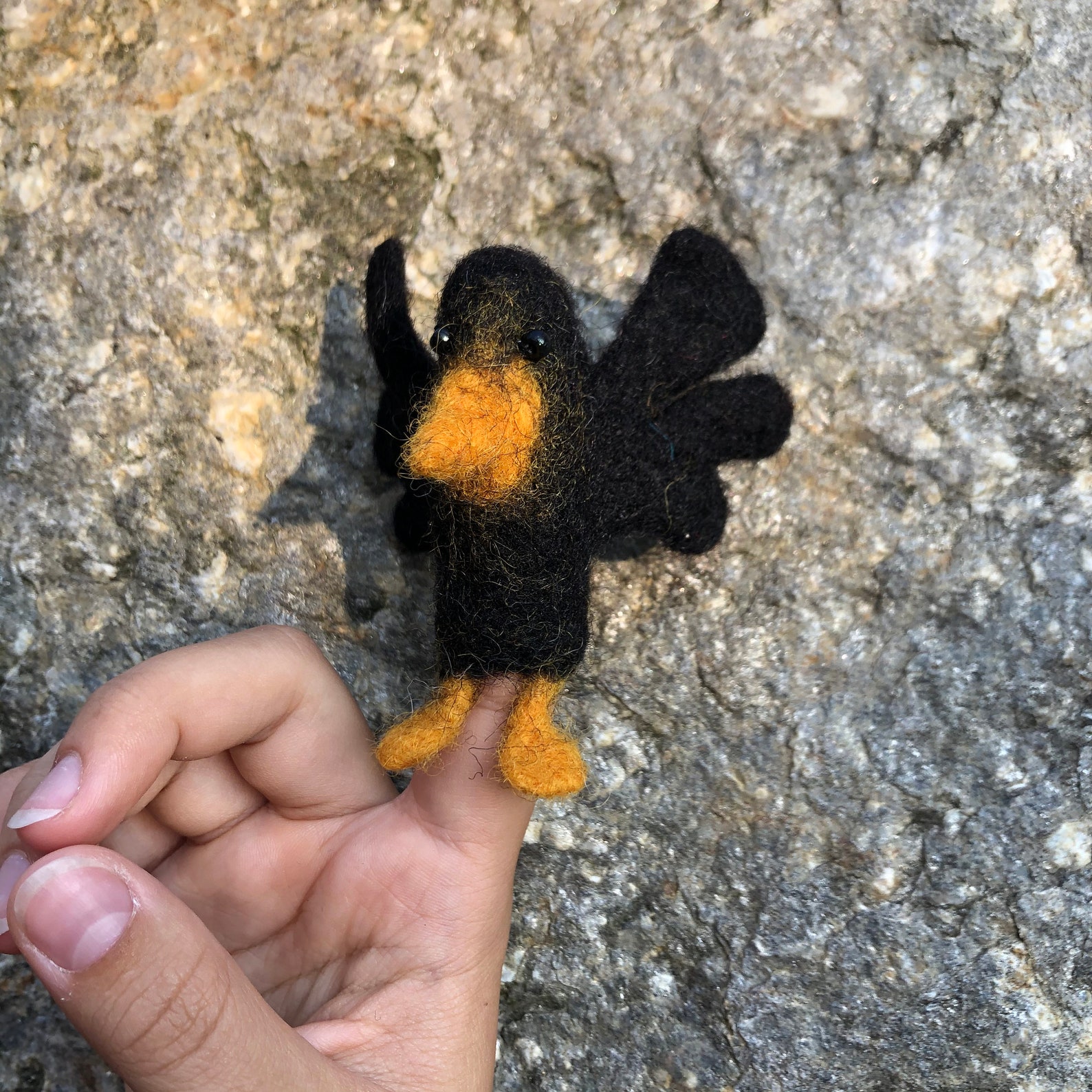 Raven Finger Puppet for Children and Adults to Play Teach and - Etsy