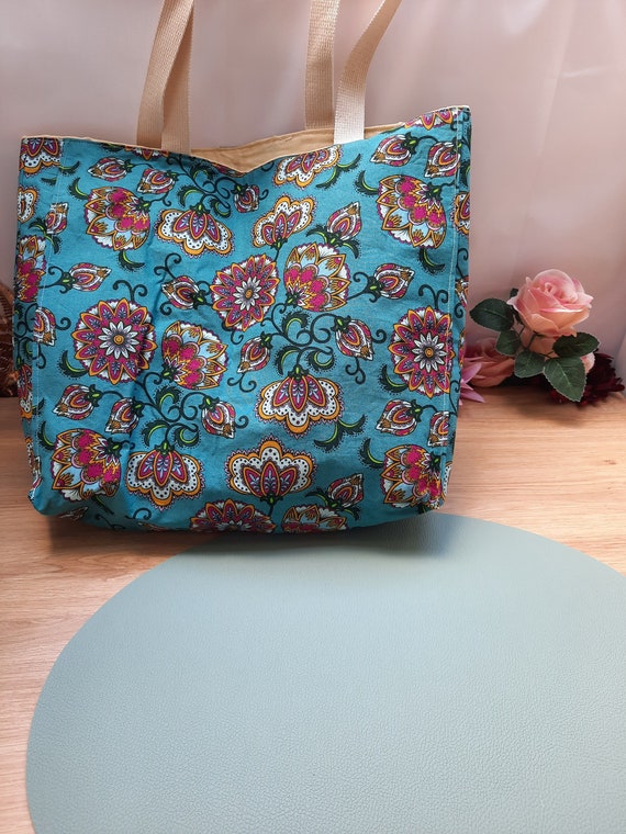 Rectangular Tote Bag Carried Shoulder in Resistant Cotton - Etsy