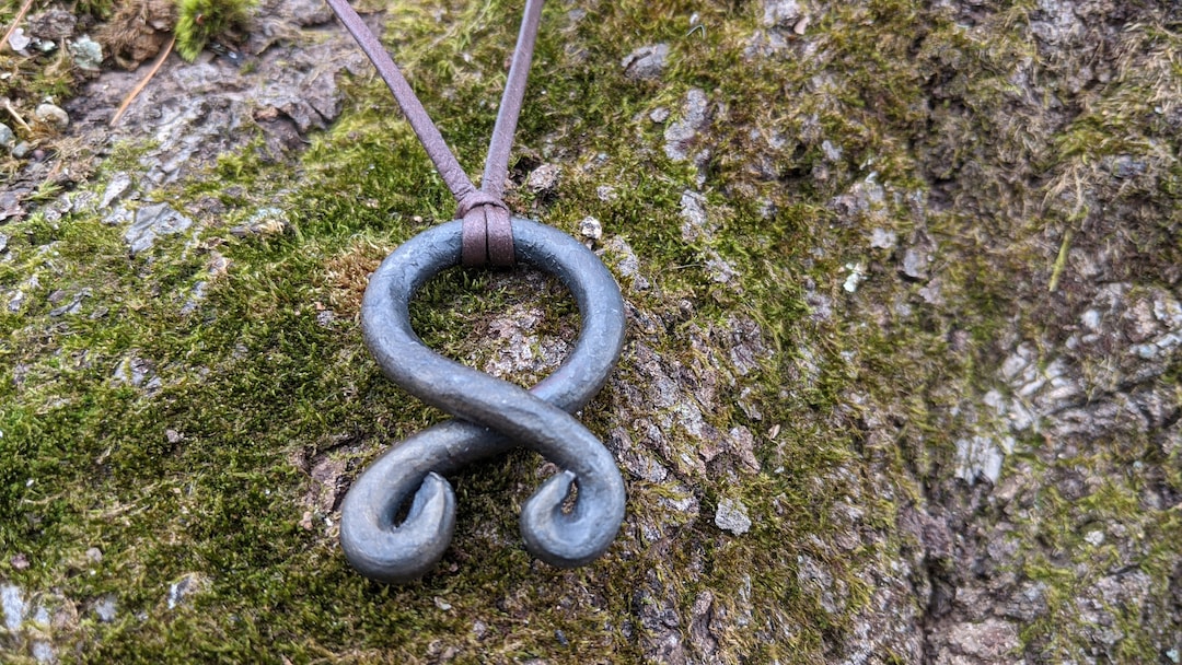 Viking Troll Cross Hand Forged Iron Rustic Necklace - Etsy
