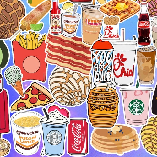 Pizza Sticker Best Friend Gift Food Stickers Cute Stickers - Etsy