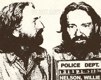 Willie Nelson Mugshot Print - Etsy