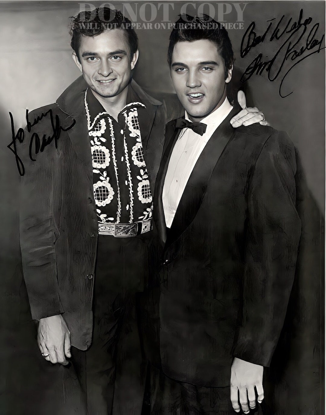 Elvis and Johnny Cash Photograph 8 X 10 Magnificent Portrait - Etsy UK