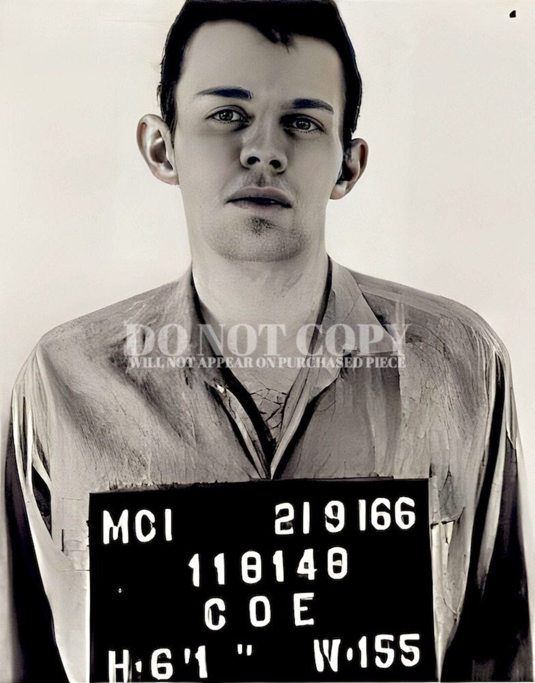 David Allan Coe Mugshot 8 X 10 Magnificent 1966 Mug Shot - Etsy