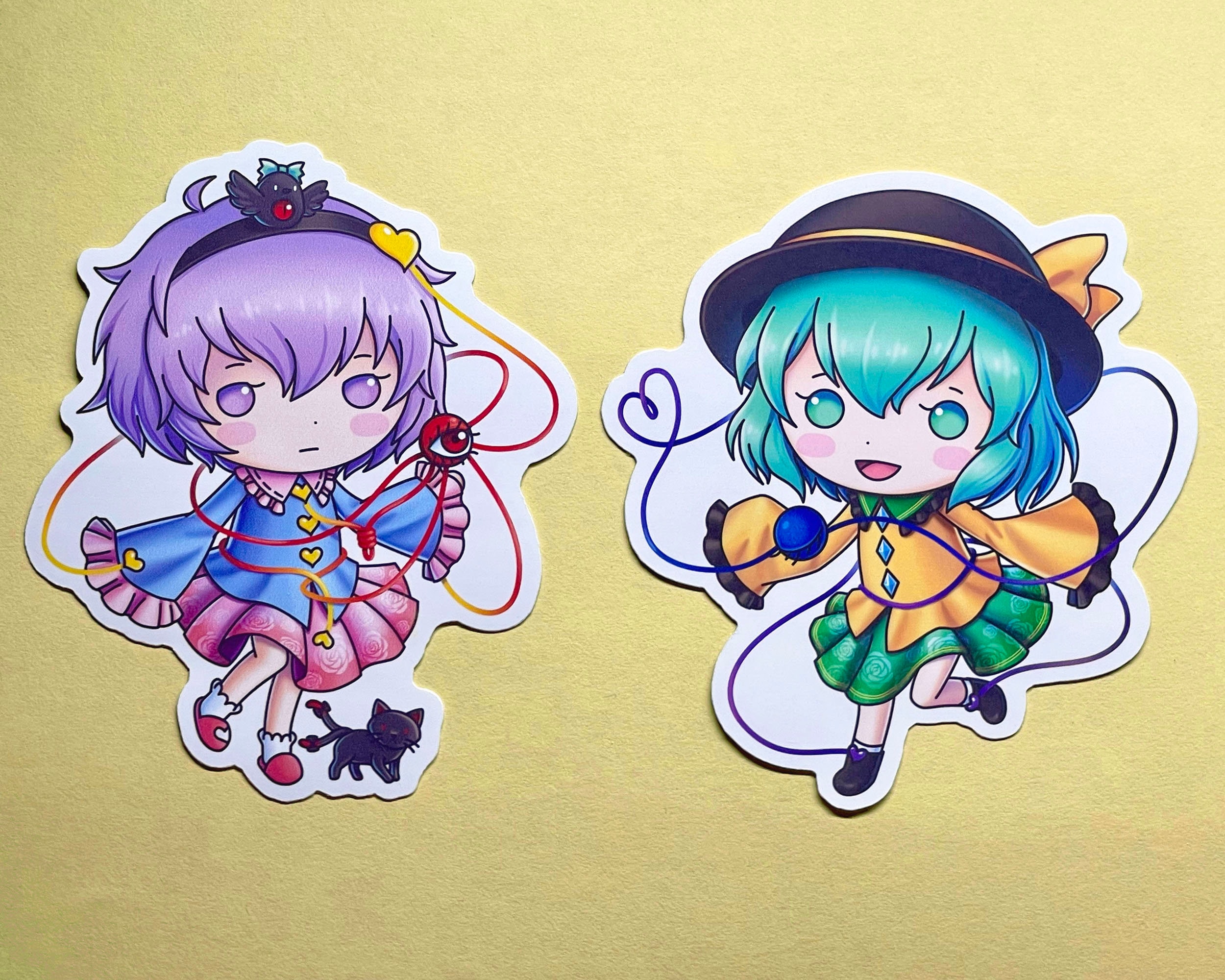 Touhou Project Satori & Koishi Stickers - Etsy