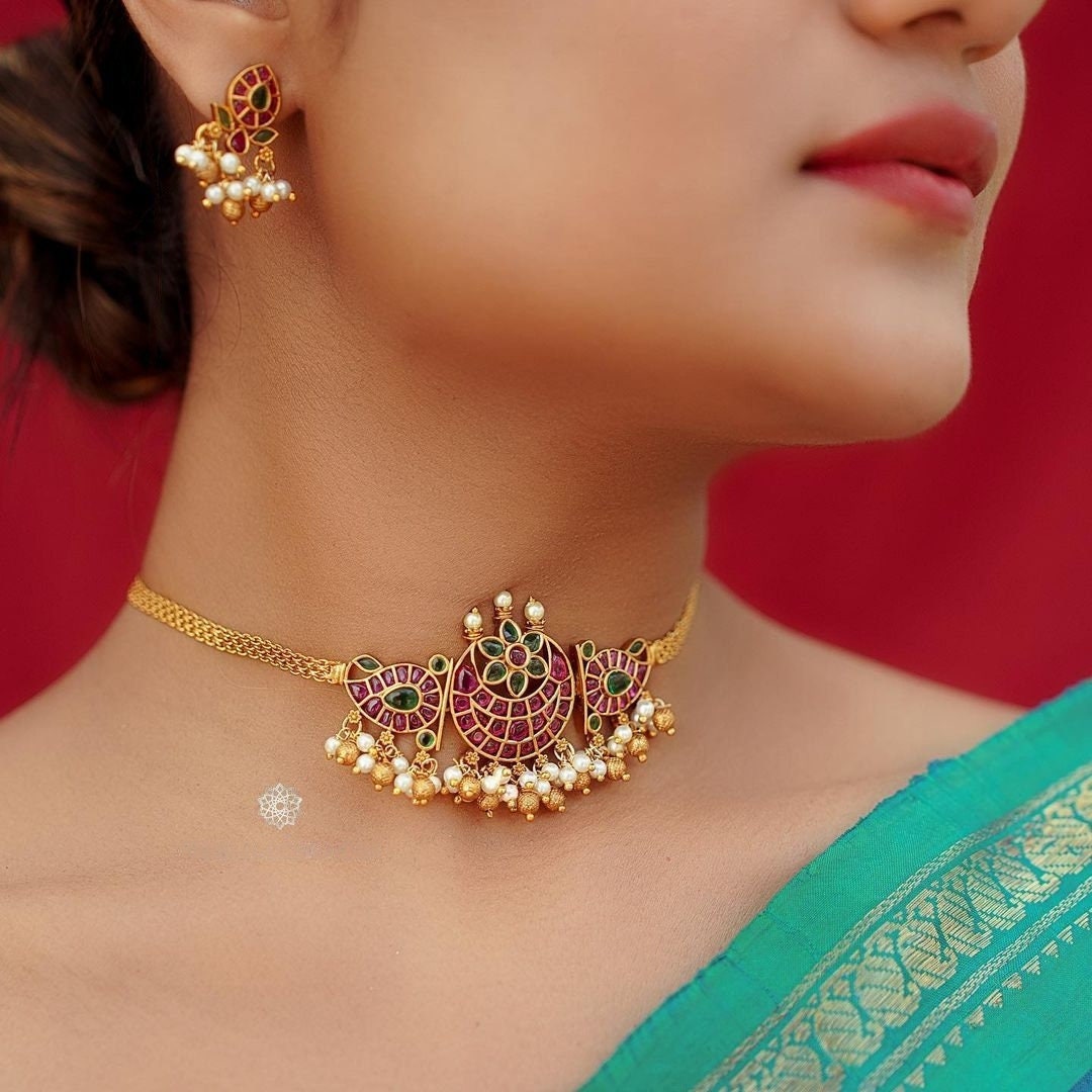 PANOPLY Minimalist Gold-plated Kemp Choke/south Indian - Etsy UK