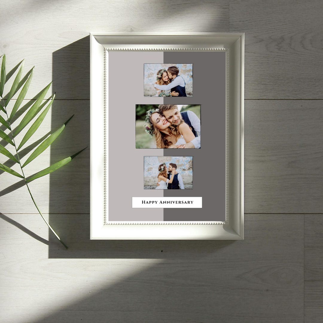 Personalized Wedding Anniversary Photo Collage Frame Digital Download ...