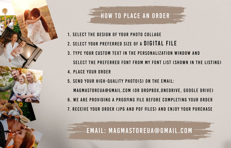 Custom Photo Collage Name Photo Collage Word Photo Collage - Etsy