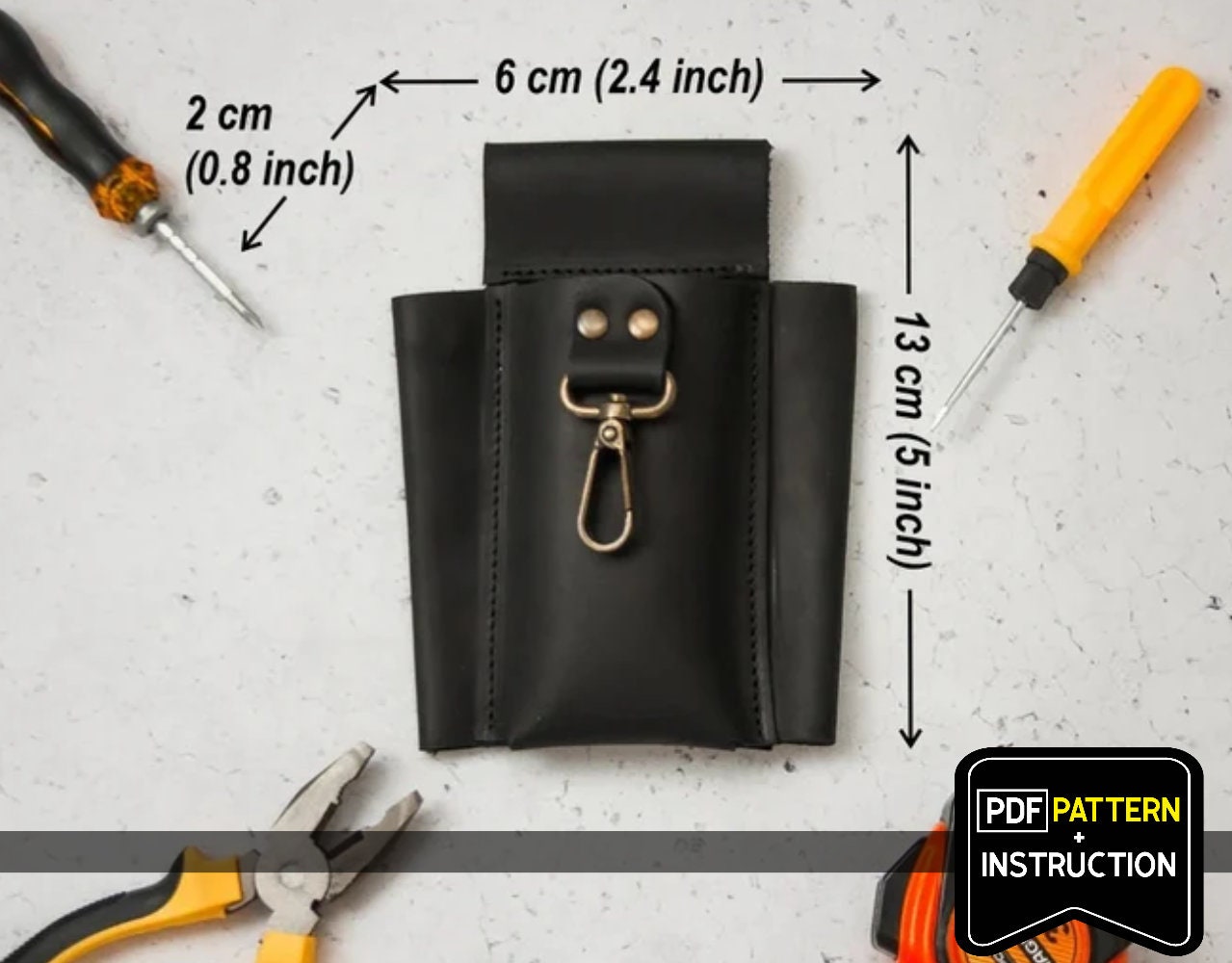 Tool Pouch Pdf, Tool Pouch Pattern, Leather Tool Pouch Pdf, Leather ...