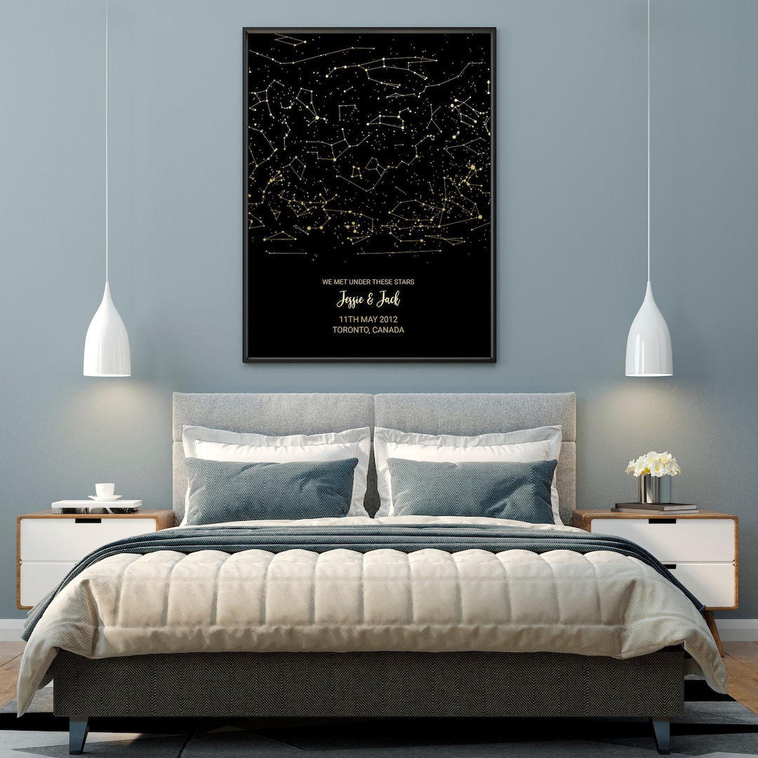 Custom Star Map by Date, Star Map Personalized Digital, Personalized ...