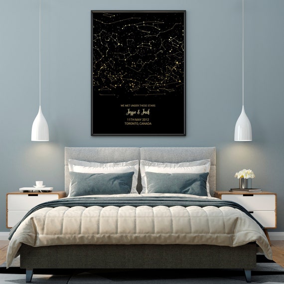 Custom Star Map by Date Star Map Personalized Digital | Etsy