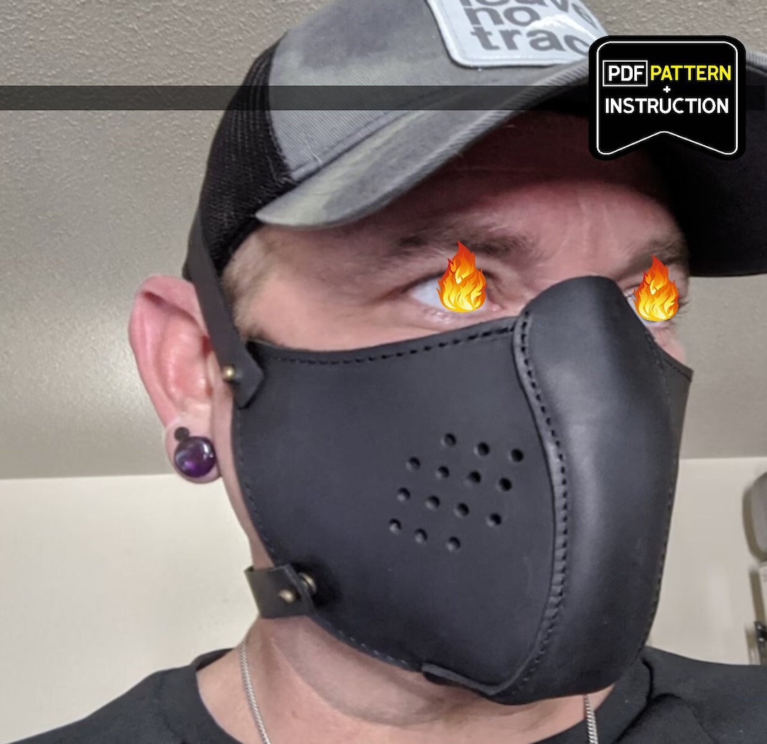 Leather Mask Pdf, Leather Mask Pattern, Leather Face Mask Pattern ...