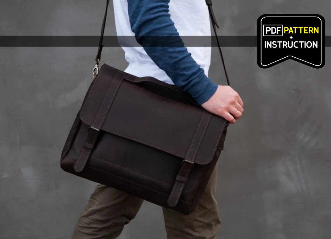 Messenger Bag Pattern, Messenger Bag Pdf, Leather Messenger Bag Pattern ...